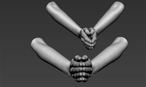 Female Hand Amen Pose Free 3d Model Cgtrader