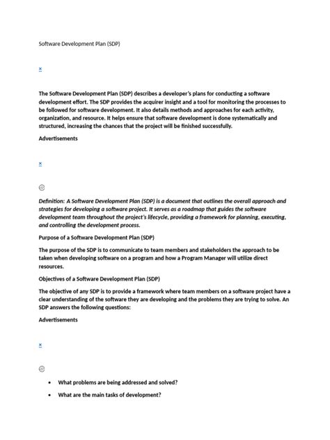 Software Development Plan Pdf