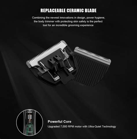 Lilipro B1 Rechargeable Waterproof Body Groin Hair Trimmer