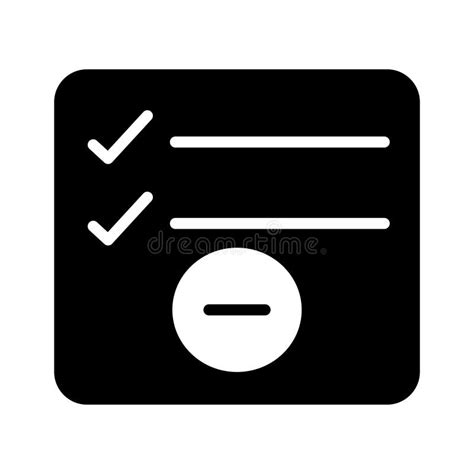 Remove Checklist Glyph Flat Vector Icon Stock Vector Illustration Of Interface Glyph