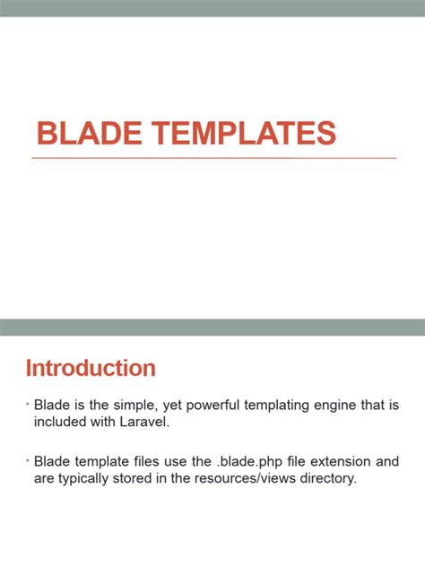 Blade Templates Pdf Php Control Flow