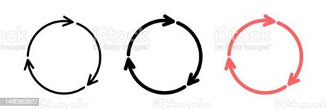 Circular Arrows Icon A Set Of Arrows Arranged In A Circle Update Reboot