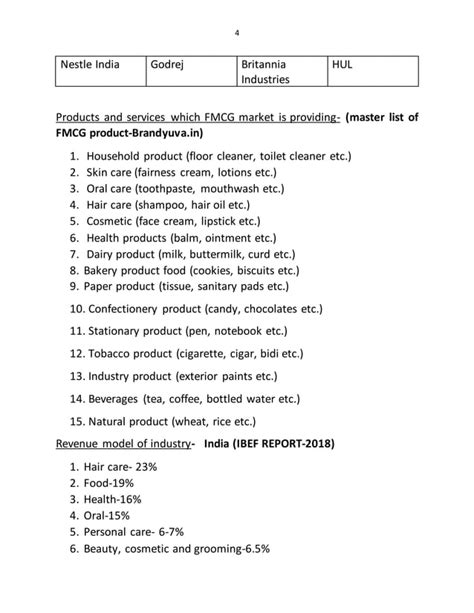 Fmcg Industry Analysis Pdf