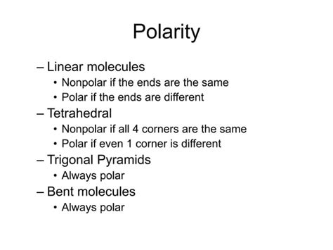 Molecular Polarity Powerpoint Presentation Ppt