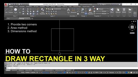 How To Draw A Rectangle In Autocad At Daryl Wherry Blog