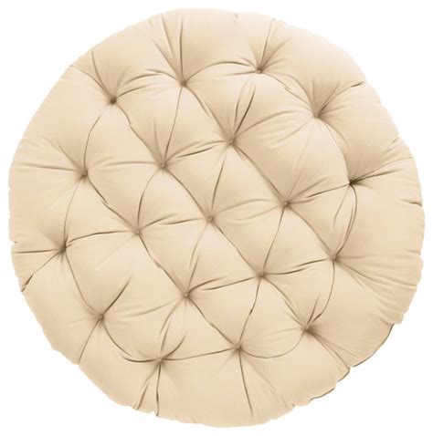 Sorra Home Round Papasan Cushion Black 44 X 44 X 4 Traditional