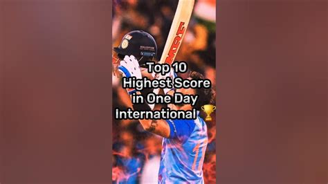 Top 10 Highest Score In Odi Cricket Shortsvideo243 Youtube