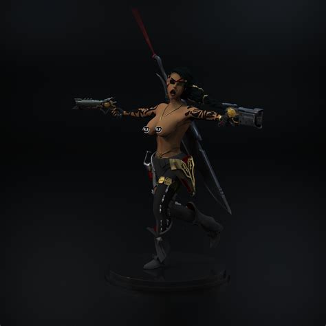Stl File Samira League Of Legends Base Skin 🗿 Obj・3d Print Object To
