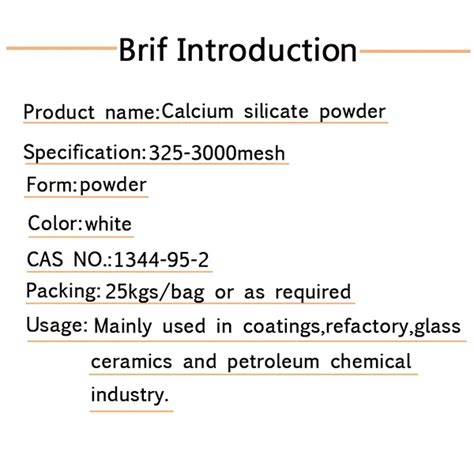 Calcium Silicate Powder