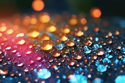 Water Droplets Bokeh: Bokeh Lights Combined with Water Droplets Stock Illustration ...