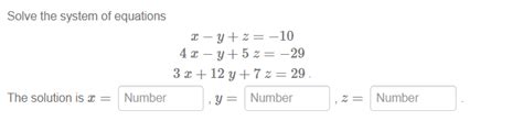Solved Solve The System Of Equations Xy Z Xy Z Chegg Com