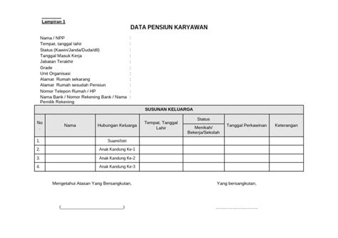 Form Data Keluarga Pdf