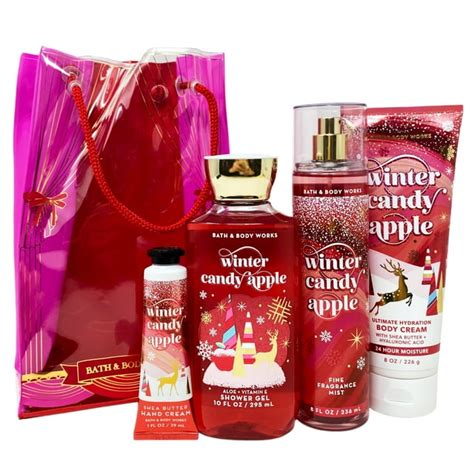 Bath And Body Works Winter Candy Apple T Bag Set Fine Fragrance Mist