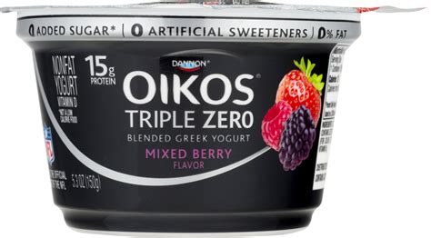 Dannon Oikos Triple Zero Mixed Berry Cpt International