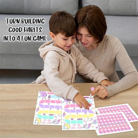 Linda tabla de recompensas diarias de arcoíris para niños tabla de