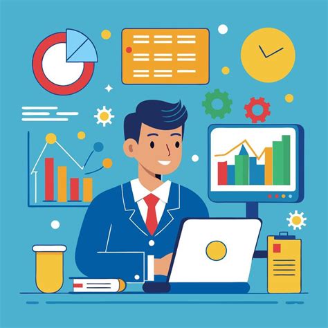 Flat Style Financial Analyst Art Illustration 49848191 Vector Art At