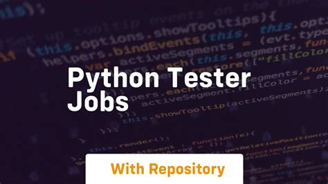 Python Tester Jobs Youtube