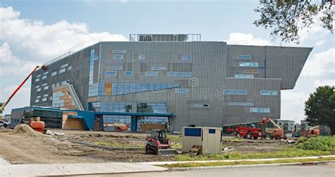 Construction Site Of Contemporary Angular Building Stock Image Image Of Architectural
