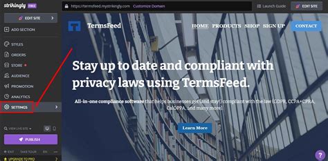 How To Add I Agree Checkbox On Strikingly Checkout Termsfeed