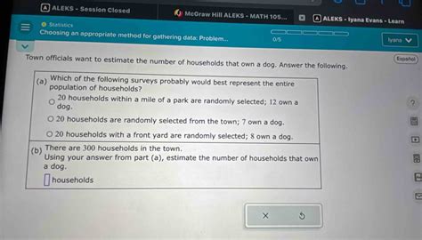 Solved A Aleks Session Closed Mcgraw Hill Aleks Math 105 X A