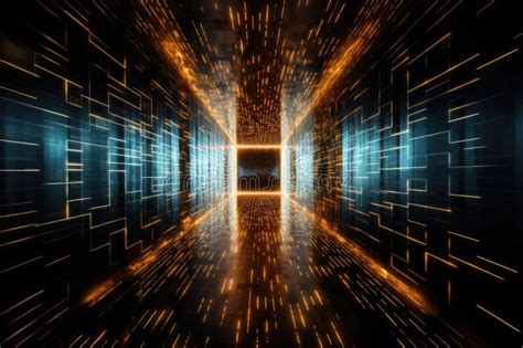 Technology Futuristic Abstract Digital Data Concept Network Light