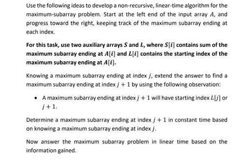 Solved Use The Following Ideas To Develop A Non Recursive