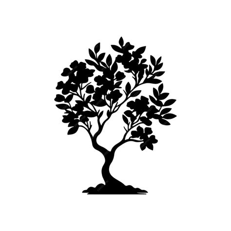 Premium Vector Bougainvillea Icon Hand Draw Black Colour Tree Logo