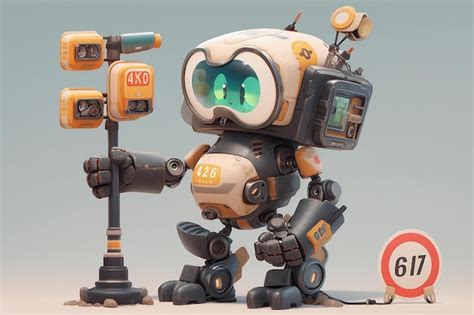 Premium Ai Image A Cute Robot In A Police Uniform