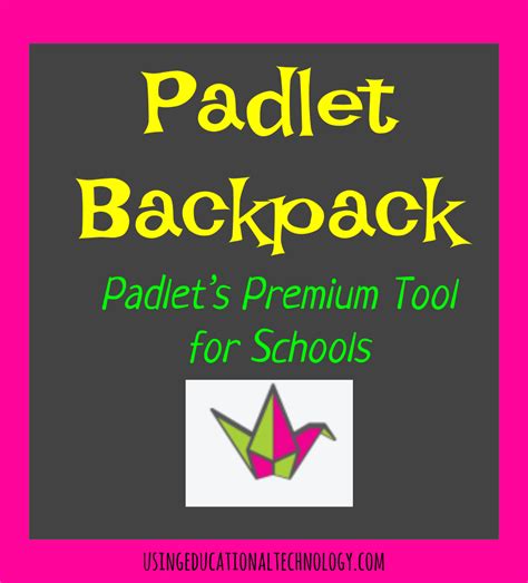Padlet Backpack Teaching With Technology