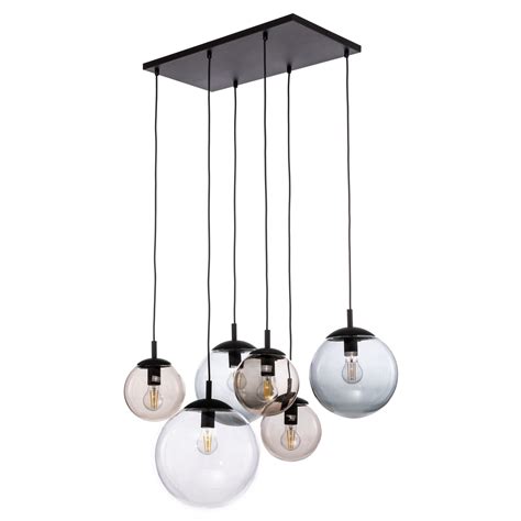Esme Hanging Light Glass Multicoloured 6 Bulb Rectangular Lightsie
