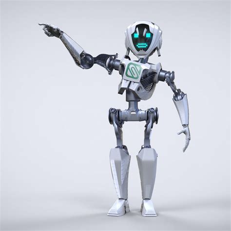 Robot Cartoon Character 3D Model FBX CGTrader