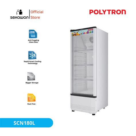 Jual Showcase Polytron Scn 180l 3 Rak Display Cooler 180 Liter Shopee