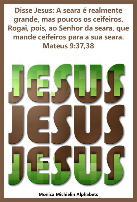 M Michielin Alphabets JESUS TODO JOELHO SE DOBRARÁ E TODA LINGUA