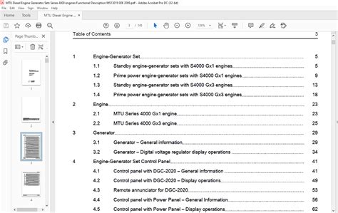 Mtu Diesel Engine Generator Sets With Mtu Series 4000 Engines Technical