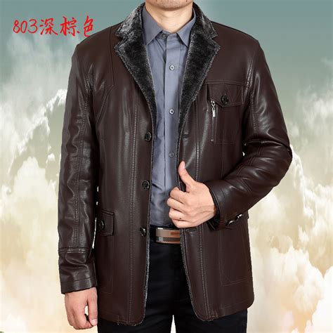 真皮皮衣男修身型绵羊皮西装领皮毛 一体皮衣男新品特价男士皮衣铭品折扣店6