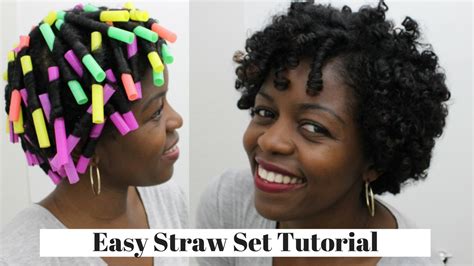 Straw Set Curls Natural Hair 3c 4a Misst1806 Youtube