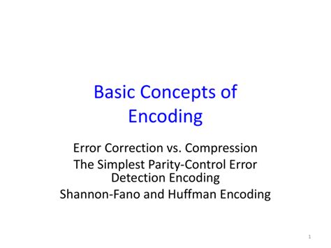 basic concepts of encoding