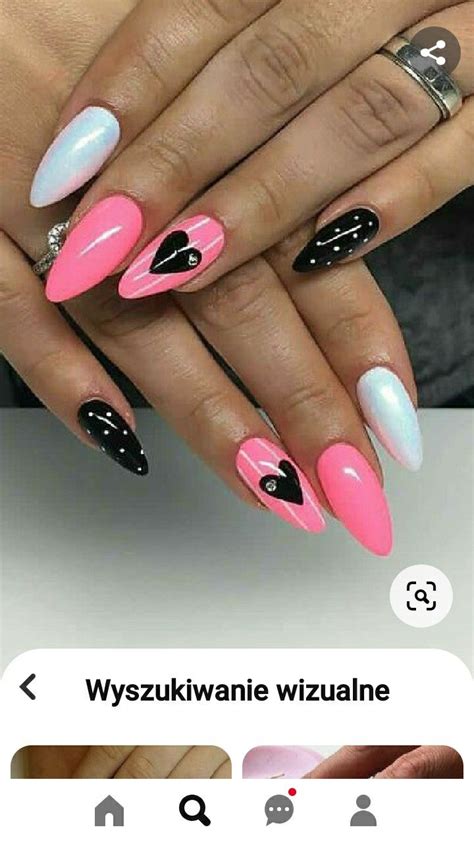 Pin by Aneta on Ładne paznokcie Gel nails Valentines nails Dipped nails