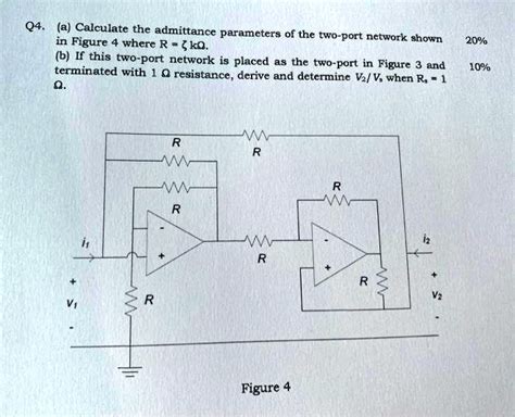 Solved Q4 A Calculate The Admittance Parameters Of The Two Port Network Shown In Figure 4