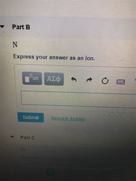Solved Part A Express Your Answer As An Ion View Available
