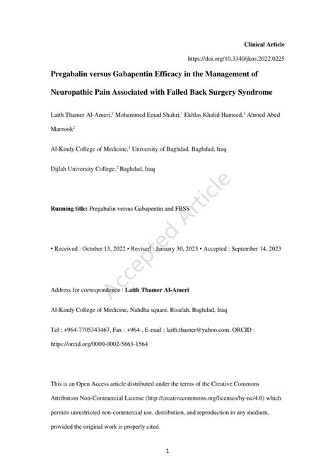 Pdf Pregabalin Versus Gabapentin Efficacy In The Management Of Neuropathic Pain Associated