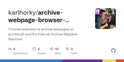 Github Karlhorky Archive Webpage Browser Extension Chrome Extension