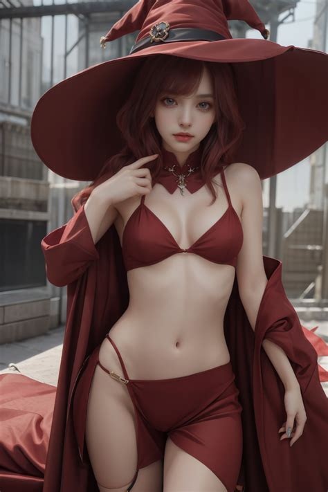 壁纸 Aigc 美丽 乳房 分裂 角色扮演 女孩 魔法 性感的 甜 巫婆 1280x1920 Cyber Divas
