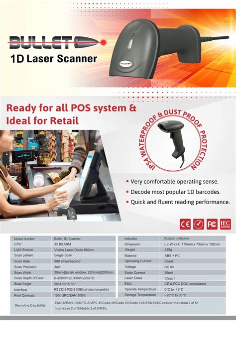 Handheld Wired Bullet Laser Barcode Scanner At Rs 1500 In Pune Id