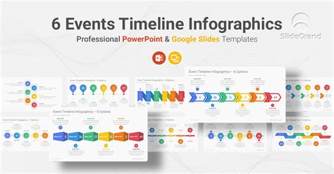 6 Events Timeline Infographics PowerPoint Template Designs SlideGrand