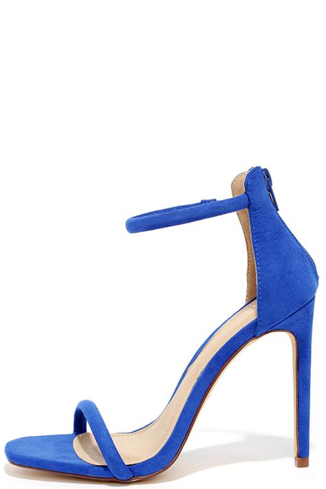 Sexy Blue Heels Vegan Suede Heels Single Sole Heels 2800 Lulus