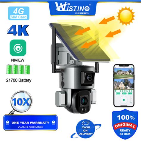 Wistino Solar G WIFI CCTV Camera Outdoor IP Waterproof HD K Dual