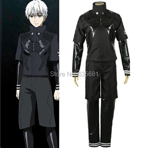 Cos Tokyo Ghoul Ken Kaneki Cosplay Costume Outfit Blue Clothes Female