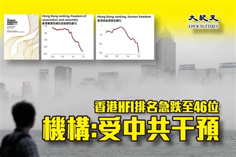 香港自由排名急跌至46位 機構：受中共干預｜大紀元時報 香港｜獨立敢言的良心媒體