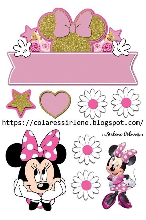 Topo De Bolo Minnie Rosa Artofit